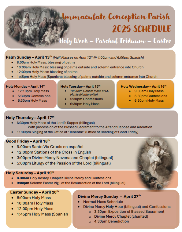 Holy Week 2025: Schedule for Mass, Sacraments here